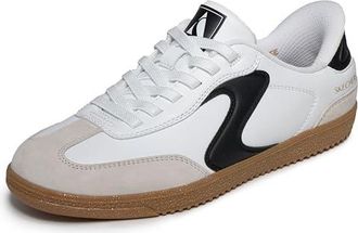 Skechers Femme Hotshot Perfect Choice Basket, White Duraleather/Black Leather/Trim, 39.5 EU