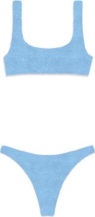 MC2 Saint Barth Femme, Maillots de bain, Bleu, Taille: 40 FR Haut de Bikini Froiss&eacute; et Bas le Plus Coquin