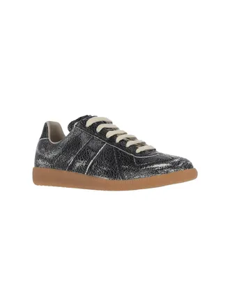 Maison Margiela Mens Sneakers Black Cow Leather