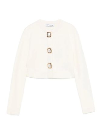 Self Portrait cardigan à boutons ornés - Tons neutres