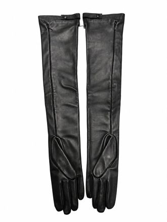 Jean Paul Gaultier Lambskin with Pintuck Detailing Gloves - Black