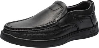 Generic Mocassins classiques &agrave; enfiler en cuir pour homme, chaussures habill&eacute;es d&eacute;contract&eacute;es confortables pour le travail et le bureau, Noir, 41 1/3 EU