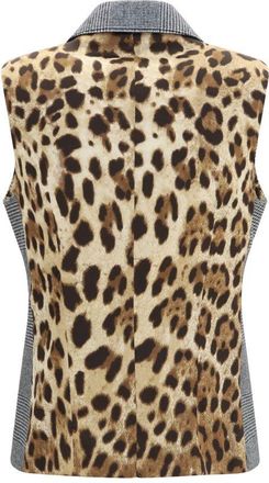 Dolce & Gabbana Womens Gray Wool Oves Aries Waistcoat Clothing