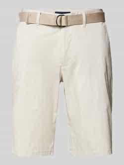Christian Berg Slim Fit Chino-Shorts mit Strukturmuster