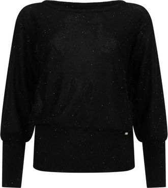 Herno Pull col bateau m&eacute;tallis&eacute; - Femme - Pulls - Noir - Taille: 40 FR