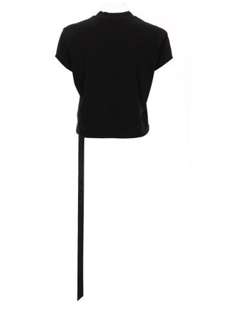 Rick Owens Cropped Cotton T-Shirt - Black