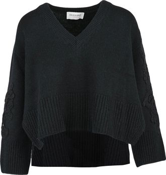Ermanno Scervino Femme, Pulls, Noir, Taille: 36 FR Pullover a V
