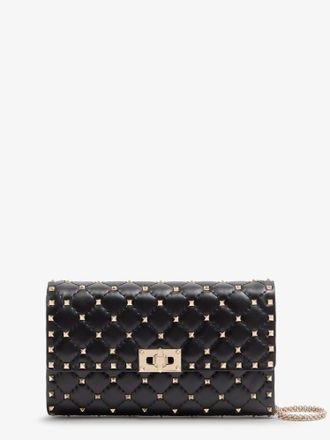 Valentino Garavani Rockstud Spike leather shoulder bag with iconic all-over studs - VALENTINO GARAVANI - gender_Woman