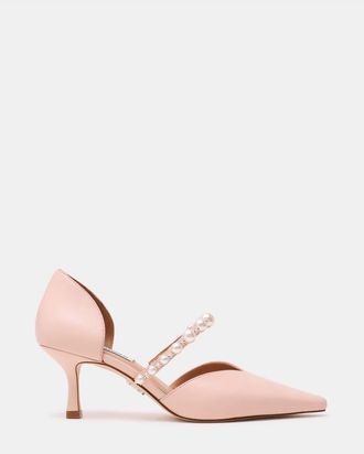 Steve Madden Amoura - Chaussures pointues &agrave; petits talons et perles nacr&eacute;es - Rose