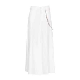 Pinko Maxirock mit Schmuckkette - - Skirts - Damen - Wei&szlig; - M