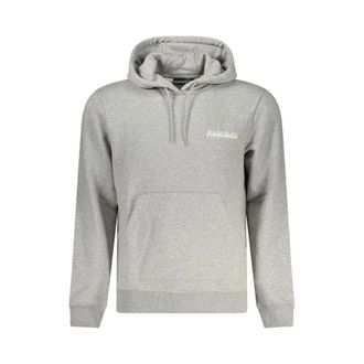 Napapijri Grigio Cotton Hoodie - - Sweatshirts & Hoodies - Herren - Grau - 2XL