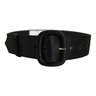 Dolce & Gabbana Breiter Stoffg&uuml;rtel mit ovaler Schnalle - - Accessories - Damen - Schwarzk - ONE SIZE