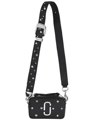 Marc Jacobs Womens Shoulder Bag The Snapshot Black Leather Cow