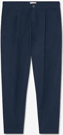 Timberland Claremont Chinohose aus Popeline mit Bundfalten f&uuml;r Herren in Dunkelblau, Herren, Blau, Gr&ouml;&szlig;e