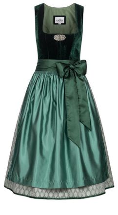 N&uuml;bler Dirndl N&Uuml;BLER Dirndl midi Marlies, Damen, Gr. 50, EURO, gr&uuml;n, Obermaterial: 50% Polyester PES. 50% Viskose CV., Kleider, Topseller