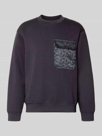 A|X Armani Exchange Sweatshirt mit Rundhalsausschnitt und Brusttasche