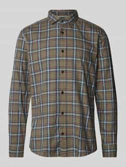 Olymp Level 5 Regular Fit Freizeithemd aus reiner Baumwolle mit Kentkragen