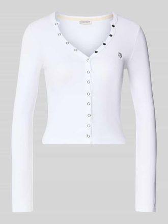 Guess Slim Fit Longsleeve aus Baumwoll-Mix
