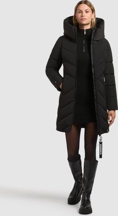 Khujo Steppmantel KHUJO DARKA2, Damen, Gr. XXL, schwarz, 100% Polyester, unifarben, regular fit, eingesetzt elastischer Bund, M&auml;ntel Steppmantel, Topseller