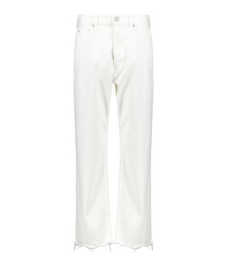 Moussy Vintage Jean Mv Aurora Wide Straight Crop Denim Blanc
