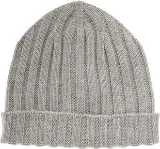 Alpha Industries bonnet en cachemire à design côtelé - Gris