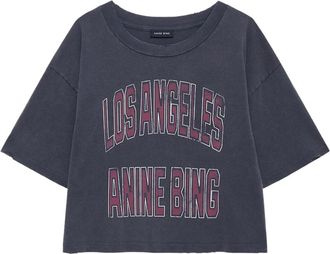 Anine Bing Homme, Tops, Noir, Taille: S Johnny Cropped Tee