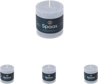 Spaas Rustikale Stumpenkerze 70/70 mm 25St. - hellblau (Packung mit 4)