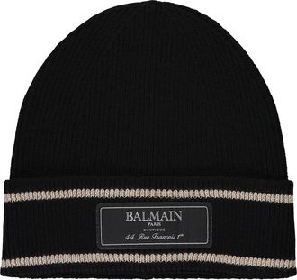 Balmain Homme, Accessoires, Noir, Taille: ONE Size Bonnet Tricot&eacute;