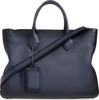 Ferragamo Homme, Sacs, Bleu, Taille: ONE Size Star Large Leather Tote