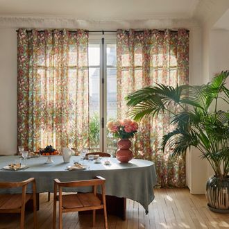 Madura Rideau À Oeillets Dorés Adelise Céladon et terracotta - VERT