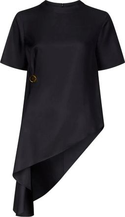 Loulou Studio Femme, Tops, Noir, Taille: 38 FR Madea Asymmetric Top