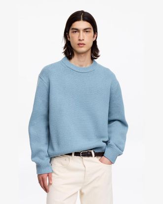 Arket Pullover Aus Schwerem Wollstrick -Blau