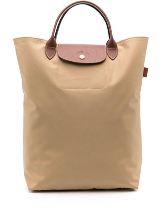 Longchamp sac cabas &agrave; logo emboss&eacute; - Tons neutres