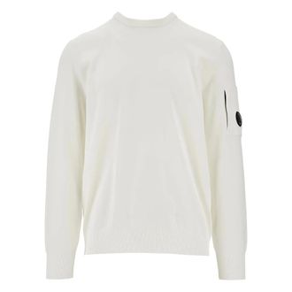 C.P. Company Cotton Crepe Crewneck - - Knitwear - Herren - Wei&szlig; - XL