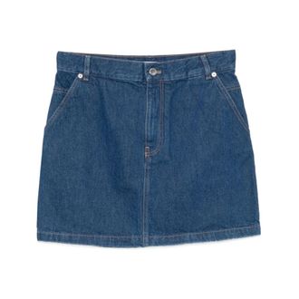 Maison Kitsun&eacute; Femme, Jupes, Bleu, Taille: W28 Jupe en denim
