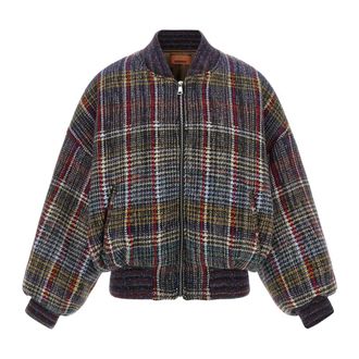 Missoni Veste bomber en laine &agrave; motif &eacute;cossais - Femme - Vestes - Multicolore - Taille: 36 FR