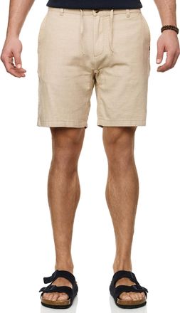 Indicode Herren INErwil Shorts aus Leinen & Baumwolle | Herrenshorts Freizeitshorts Cornstalk, XL