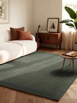 Villeroy & Boch Wollteppich Kari - Weicher Natur Wohnzimmerteppich mit Bord&uuml;re, Handgemacht & Nat&uuml;rlich, Modernes Design f&uuml;r Wohnzimmer, Schlafzimmer, Esszimmer, Flur