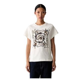 Farm Rio Farm Rio, Femme, Tops, Blanc, Taille: 38 FR T-shirt &Eacute;questre Ajust&eacute;