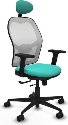 Piqueras y Crespo Chorquera Computerstuhl mit 2D-Armen, h&ouml;henverstellbarer Lendenwirbelst&uuml;tze und festem Kopfteil, ausgestattet mit Syncro/Traslack und injiziertem Scha