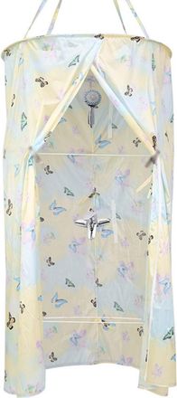 Generic Tragbarer Runder Duschvorhang Mit Rei&szlig;verschluss - Wasserdichter Sichtschutz Aus Polyester for Camping, Strand, Badezimmer Oder Den Au&szlig;enbereich(L)