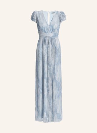 Swing Swing Abendkleid Mit Glitzergarn Und Plissees blau