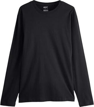 Next T-Shirt Ras De Cou À Manches Longues Standard Noir Medium