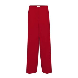 Soaked In Luxury Pantalon Large Long Salsa - Femme - Pantalons - Rouge - Taille: 38 FR