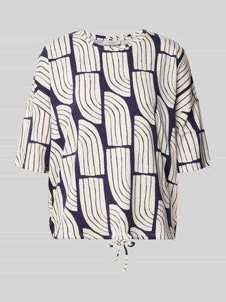Christian Berg T-Shirt aus Viskose-Elasthan-Mix im Allover-Look