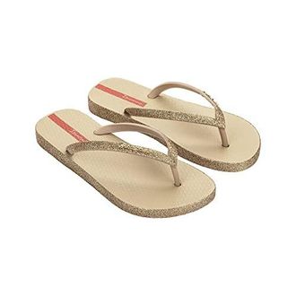 Ipanema Femme Maxi Glow FEM Flip-Flop, Beige/Gold, 35.5 EU