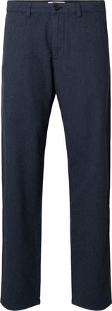 Selected SELETED HOMME Herren SLHSLIM-Miles 175 Brushed Pants W NOOS Hose, Dark Sapphire/Detail:Structure, 32W/ x 32L