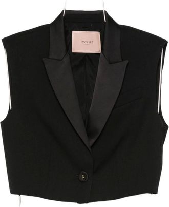 Twinset Femme, Vestes, Noir, Taille: 34 FR Veste Twin-set