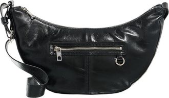 Liebeskind Liebeskind Berlin Hobo Bags - Moon With Zips Lack Distressed - Gr. unisize - in Schwarz - f&uuml;r Damen