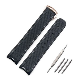 Generic F&uuml;r Hippocampus 300 AT150 8900 Meter Marine Rubber Butterfly Buckle Uhrenarmband 20 mm Silikonarmband